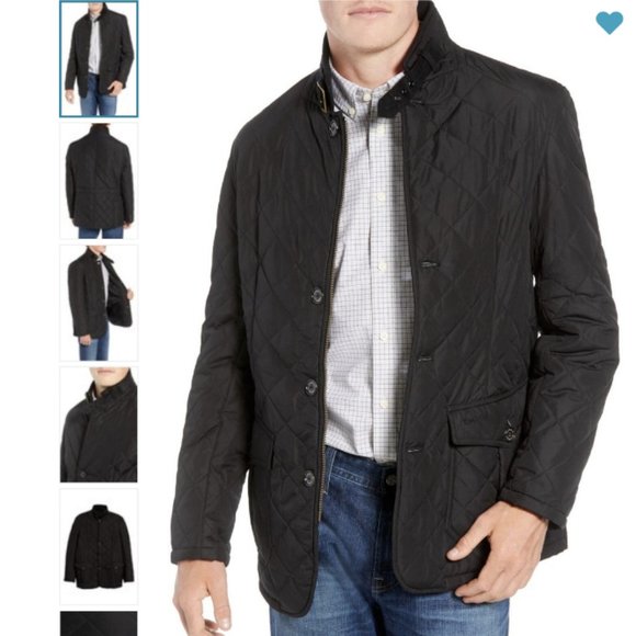 Barbour | Jackets & Coats | Barbour Lutz Mens Quilted Jacket In Black ...